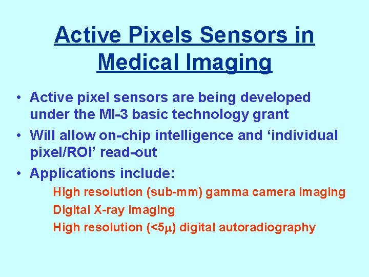Applications in Nuclear Medicine and Radiology Professor Bob