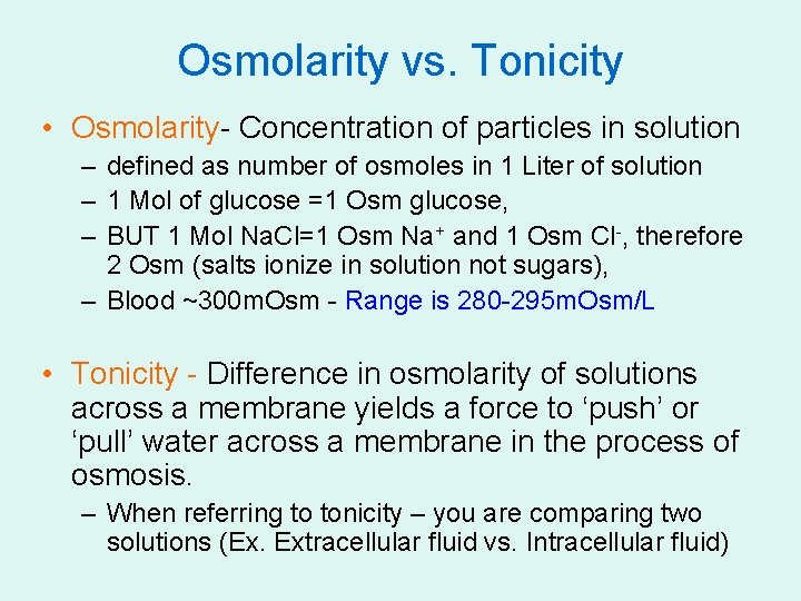 Physiology BIO 240 Lecture No 3 Tonicity Genetics