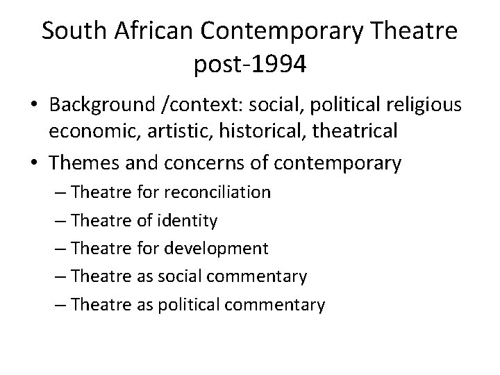 South African Theatre Apartheid pre 1994 Woza Albert