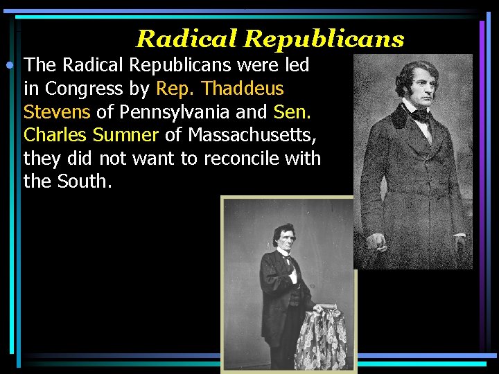 Reconstruction 1865 1877 Chapter 12 What difficult problems