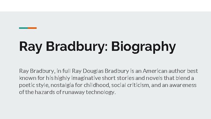 Fahrenheit 451 Novel by Ray Bradbury University Lomonosov