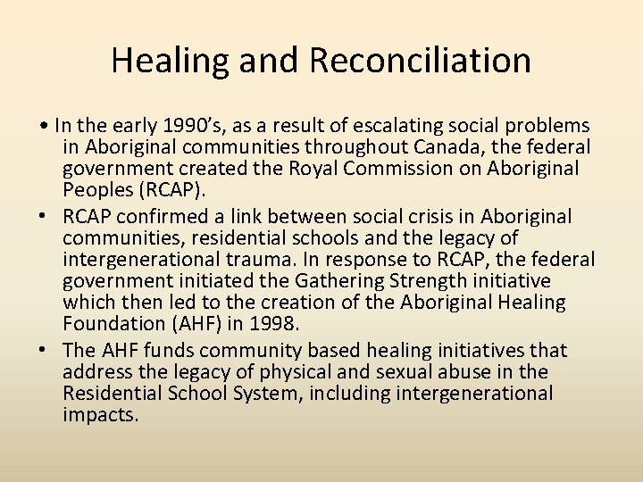 Canadian Residential Schools Brief History of Residential Schools