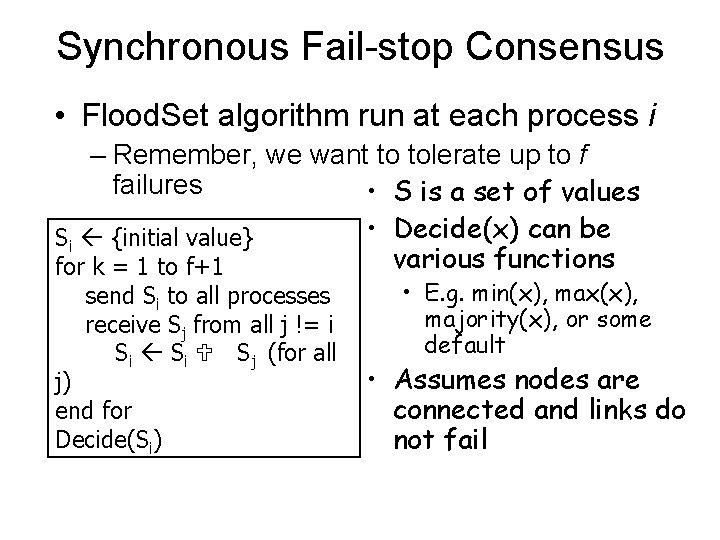Fault Tolerance Basic System Concept Basic Definitions Failure