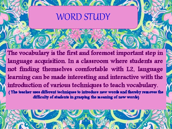 INNOVATIVE LESSON PLAN INNOVATIVE METHODS IN TEACHING VOCABULARY