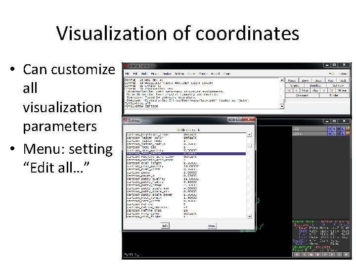 Py MOL basics GUI overview Top window Commands