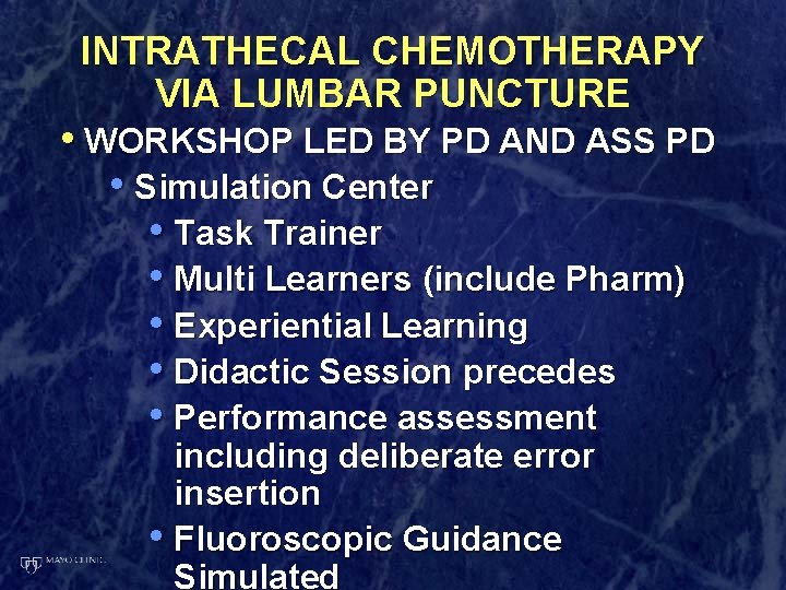 SimulationBased Curriculum to Teach Procedural Skills to Hematology