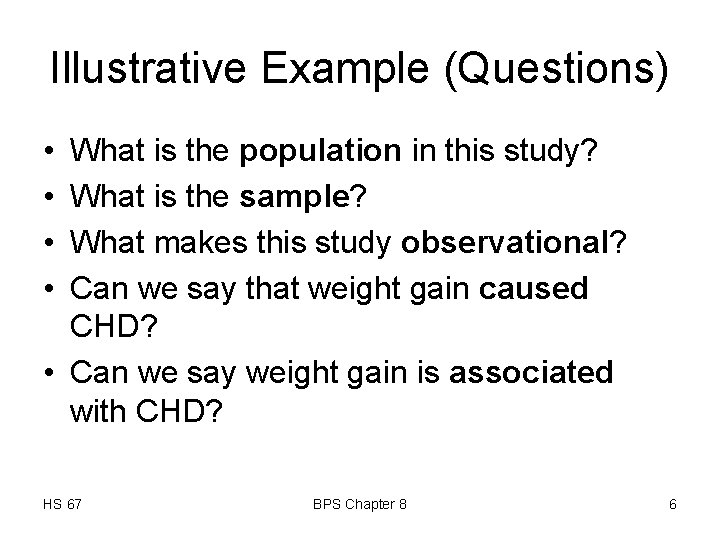 Chapter 8 Producing Data Sampling HS 67 BPS
