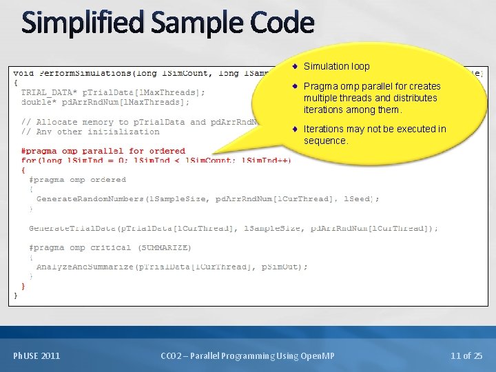 Writing Parallel Processing Compatible Engines Using Open MP