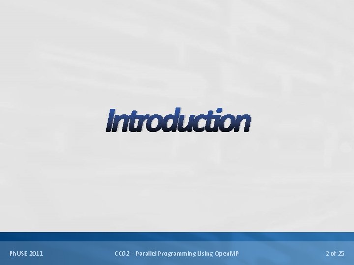 Writing Parallel Processing Compatible Engines Using Open MP