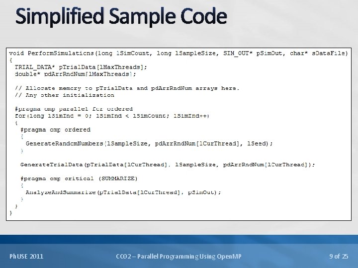 Writing Parallel Processing Compatible Engines Using Open Mp 9274