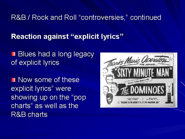 History of Rock and Roll Rhythm and Blues