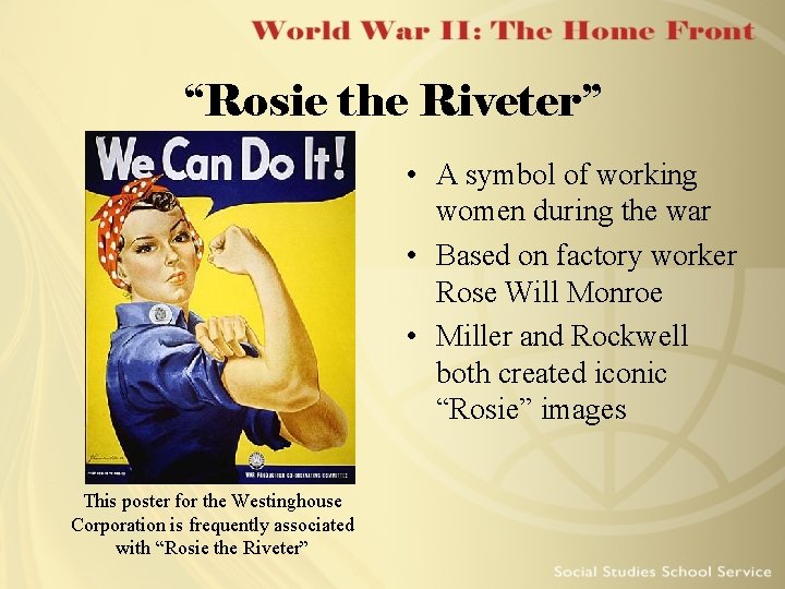 World War II The Home Front Objective Essential