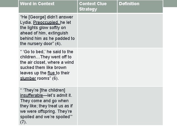 THE VELDT Vocabulary in Context 11 20 15