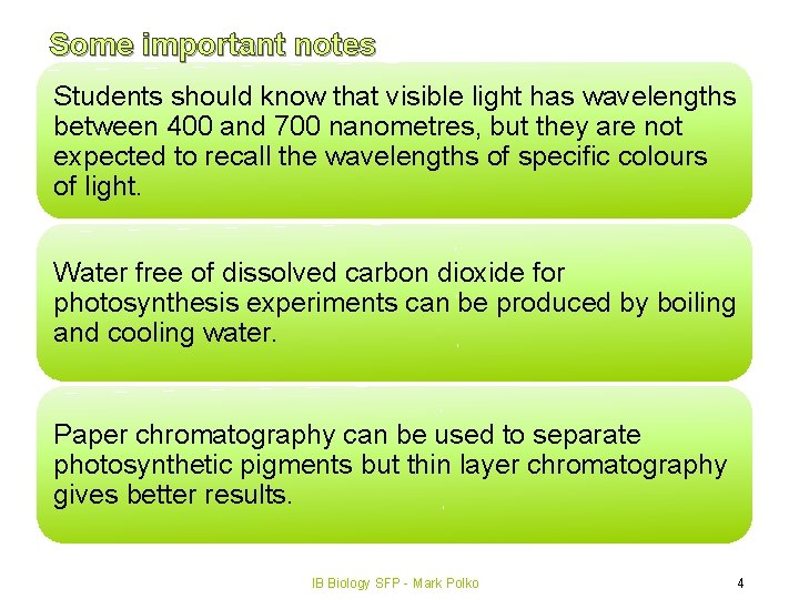 Topic 2 Molecular biology 2 9 Photosynthesis IB