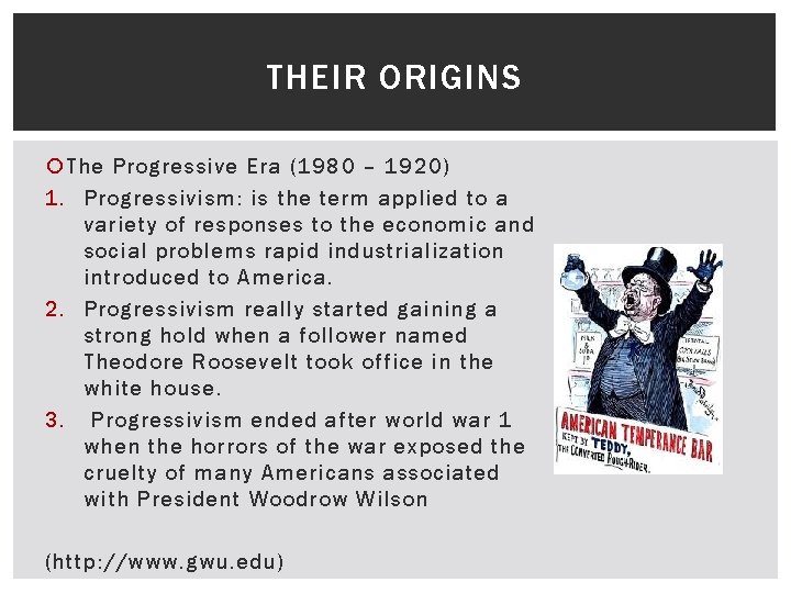 ORIGINS OF PROGRESSIVISM By Harrison Noll Patrick Hernandez