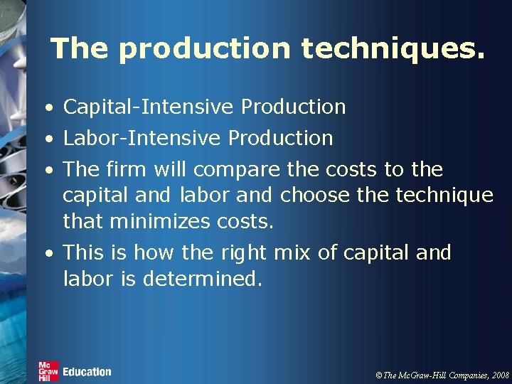 Chapter 7 Costs and supply David Begg Stanley