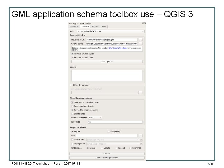 QGIS GML application schema toolbox guided tour use