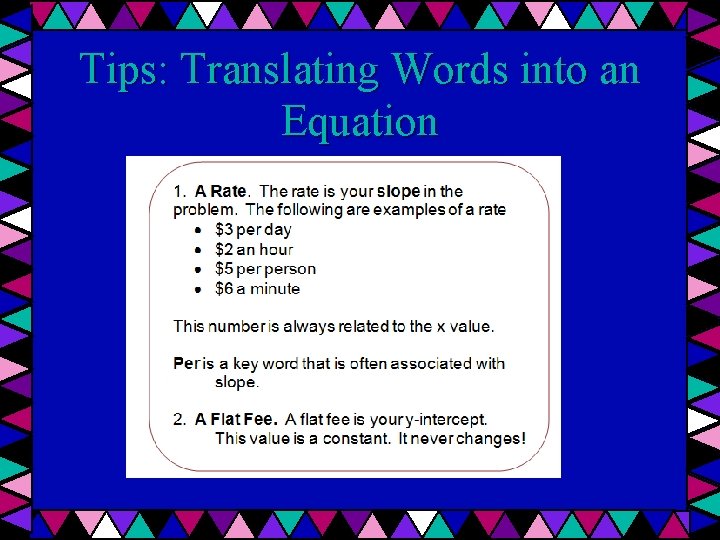Solving Problems with Linear Functions Unit 8 Step