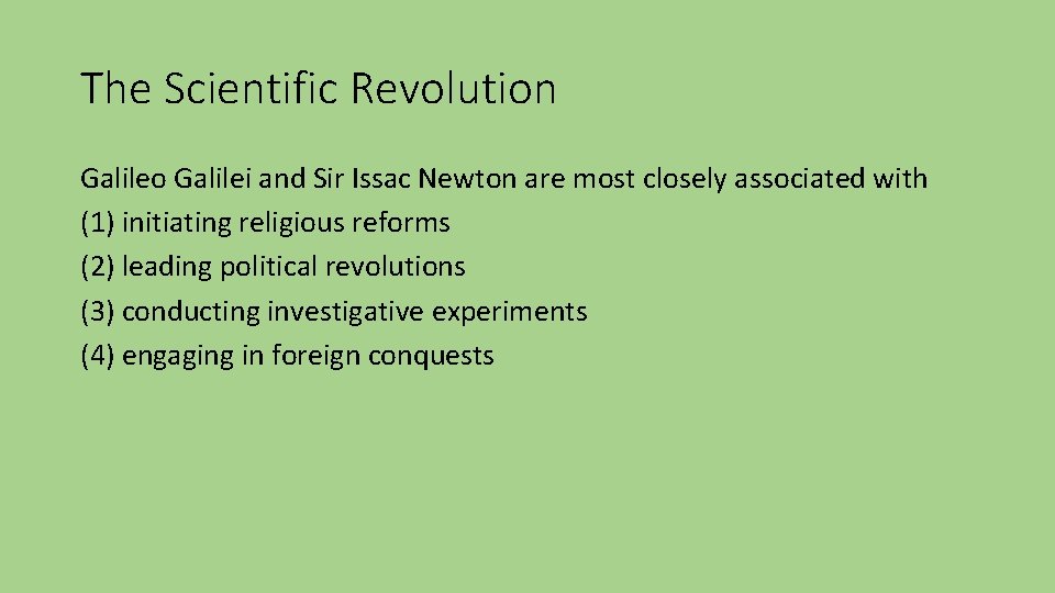 Global II Unit 2 Review Table of Contents