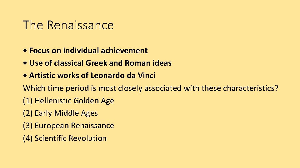 Global II Unit 2 Review Table of Contents