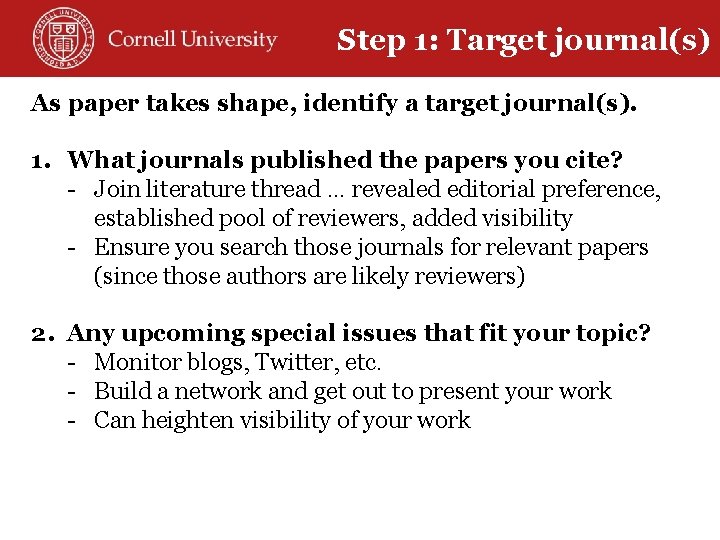 Navigating Peer Review Christopher B Barrett STAARS Program