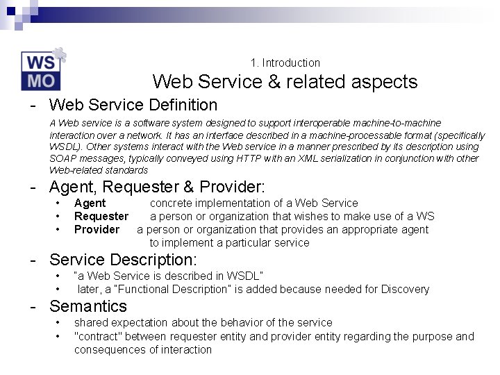 W 3 C Web Service Architecture Critical Summary