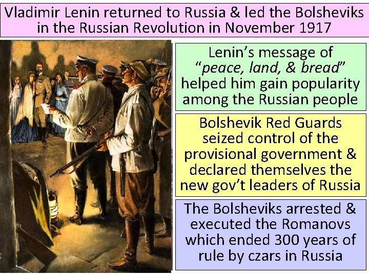 Essential Question How did Vladimir Lenin the Bolsheviks
