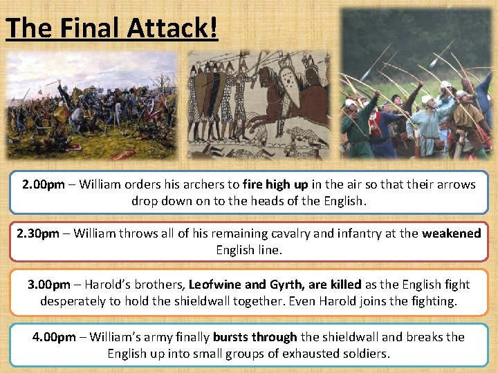 Why did William win the Battle of Hastings
