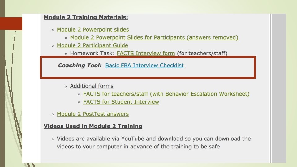 Basic FBA to BIP e Learning Modules Building