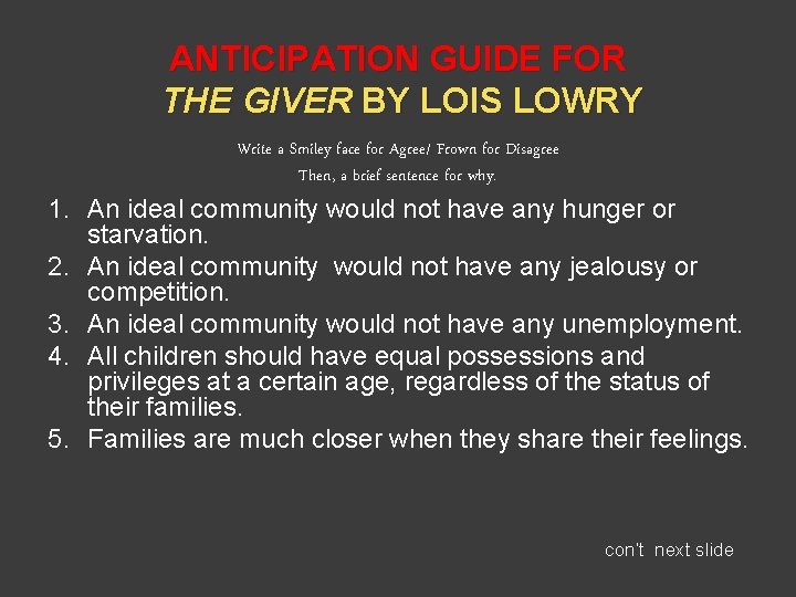 Warm Up Up Answer in your notebook Write