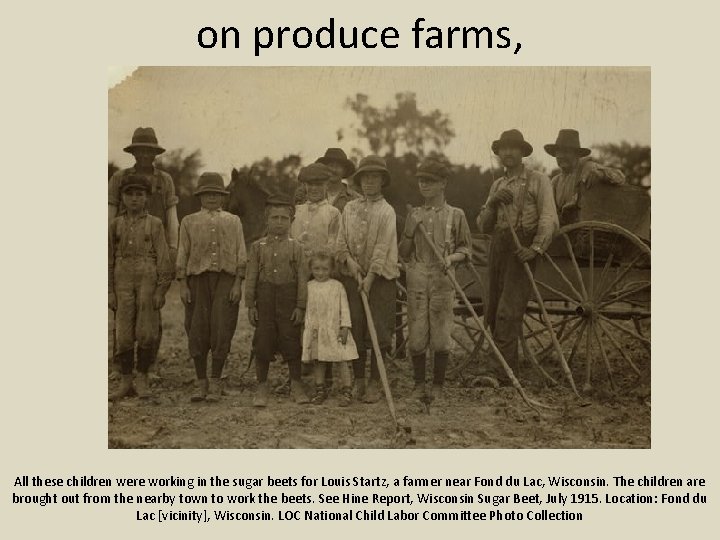 Child Labor 1870 1938 The 1900 U S