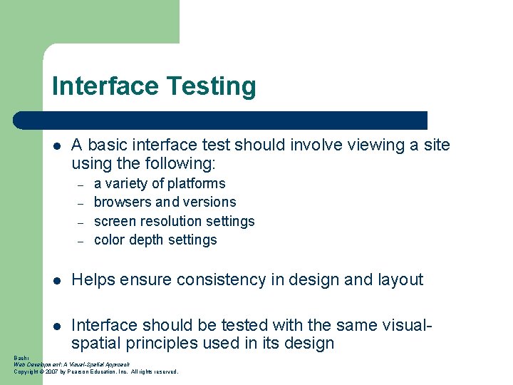 Web Development A VisualSpatial Approach Chapter 8 Interface