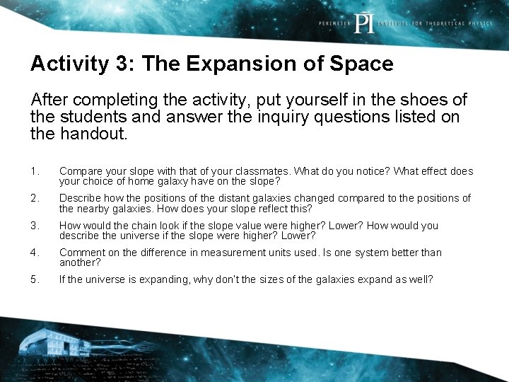 The Expansion of Space The Expanding Universe Black