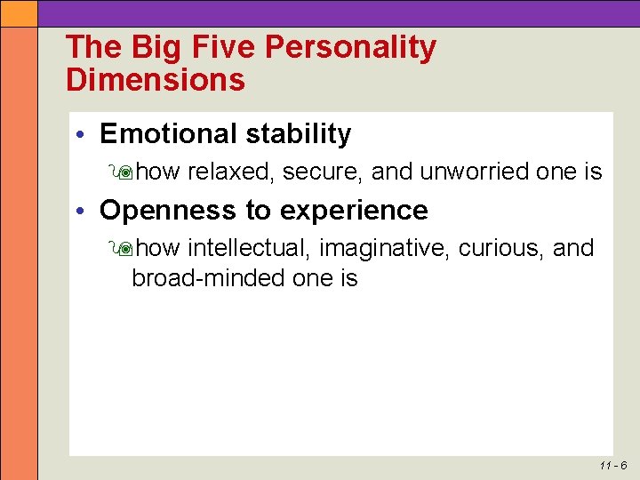 Chapter Eleven Managing Individual Differences Behavior Supervising People