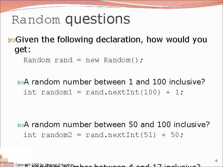 Building Java Programs Chapter 5 Lecture 5 2