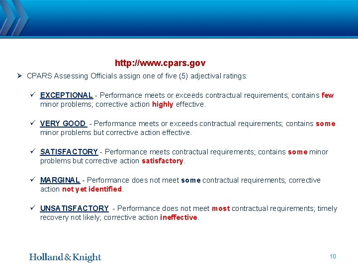 Past Performance Obtaining It Using It Defending It