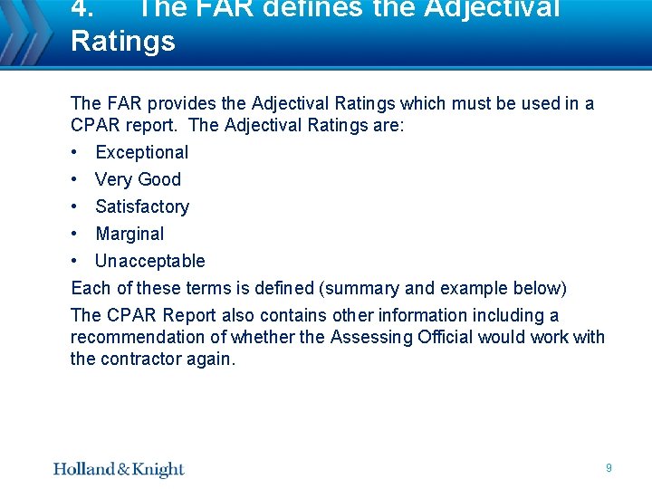 Past Performance Obtaining It Using It Defending It