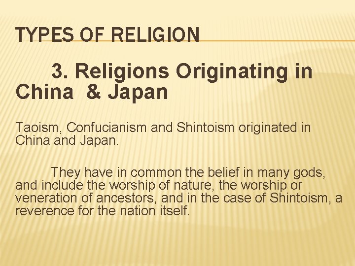 Overview of WORLD RELIGIONS OBJECTIVES 1 2 3