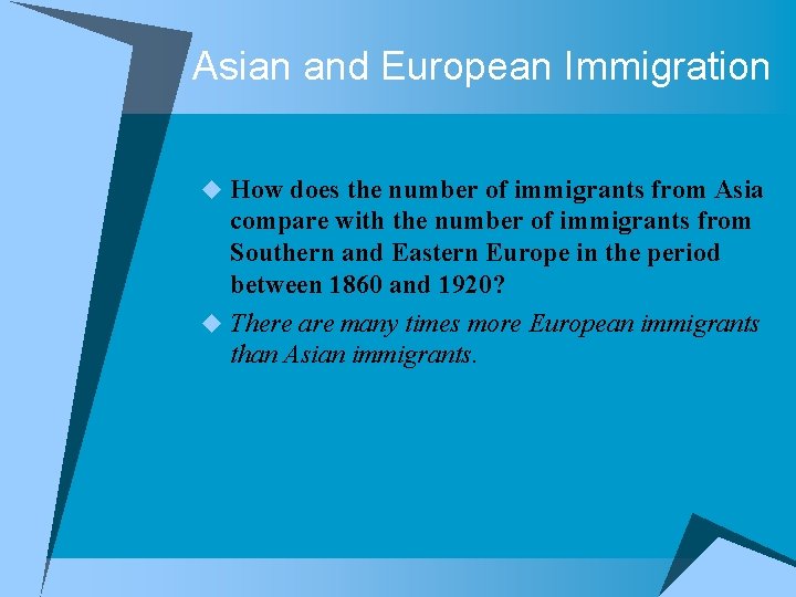 What does the Chinese immigrant express about immigrating
