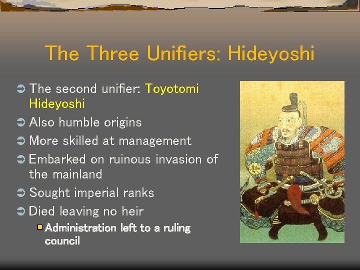 From Warrior to Warriorbureaucrat By the year 1400