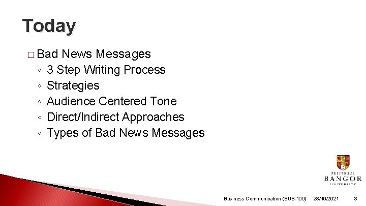 Business Communication Lecturer Gareth Jones Class 11 Routine