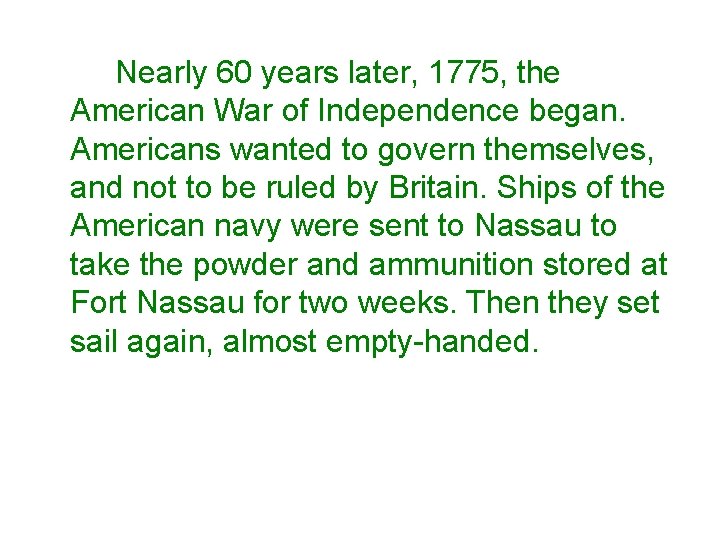 Early Connections With America Objectives At the end