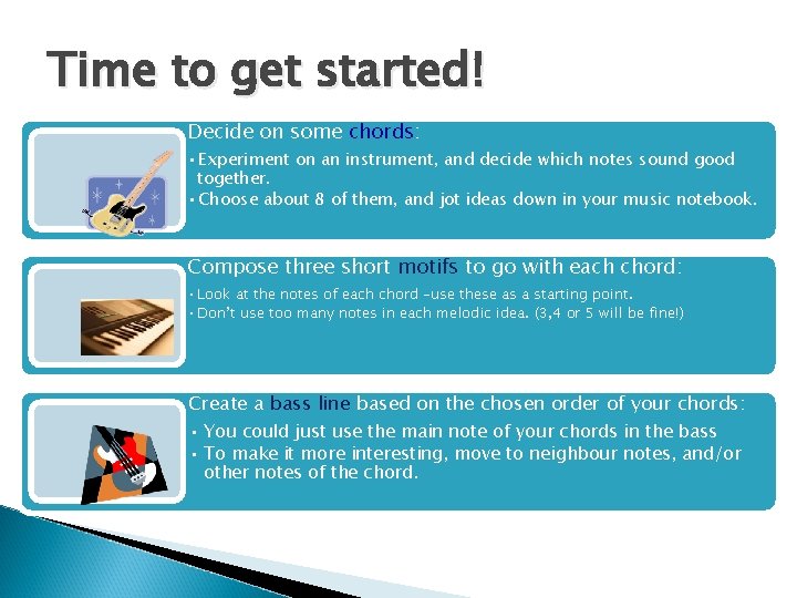 GCSE MUSIC Composition Project STRUCTURE The brief To