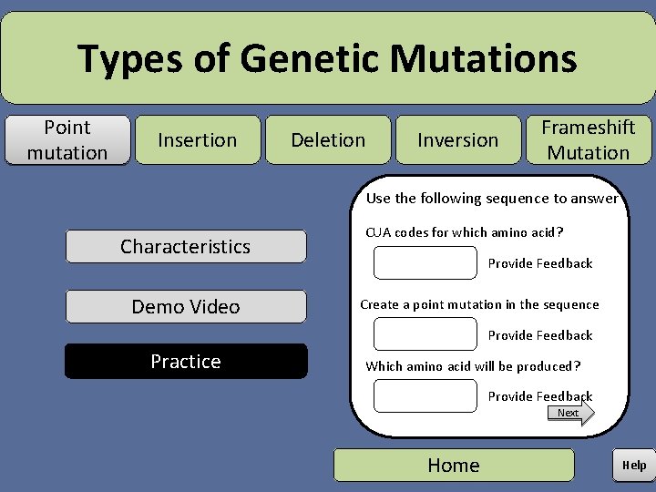 Genetic Mutations Review Using a Codon Table What