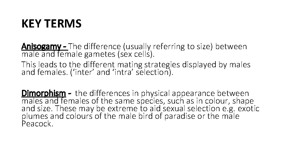 RELATIONSHIPS SEXUAL SELECTION HUMAN REPRODUCTIVE BEHAVIOUR So some