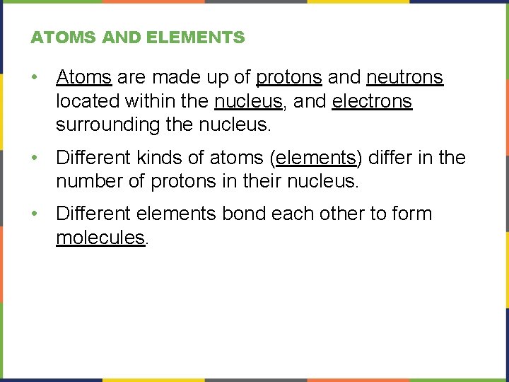 CONCEPTS OF BIOLOGY Chapter 2 CHEMISTRY OF LIFE