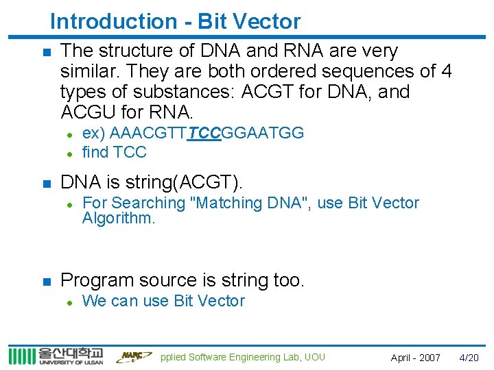 Efficient Identification of Design Patterns with Bitvector Algorithm