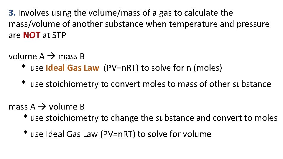 Gas Law Stoichiometry BHSPS 1 9 Level 4