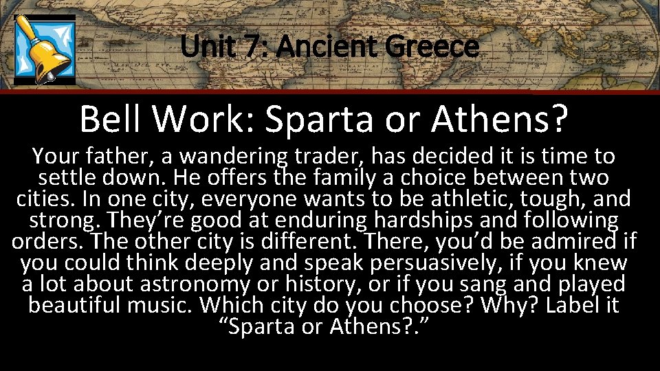 Unit 7 Ancient Greece Bell Work Rocky Living