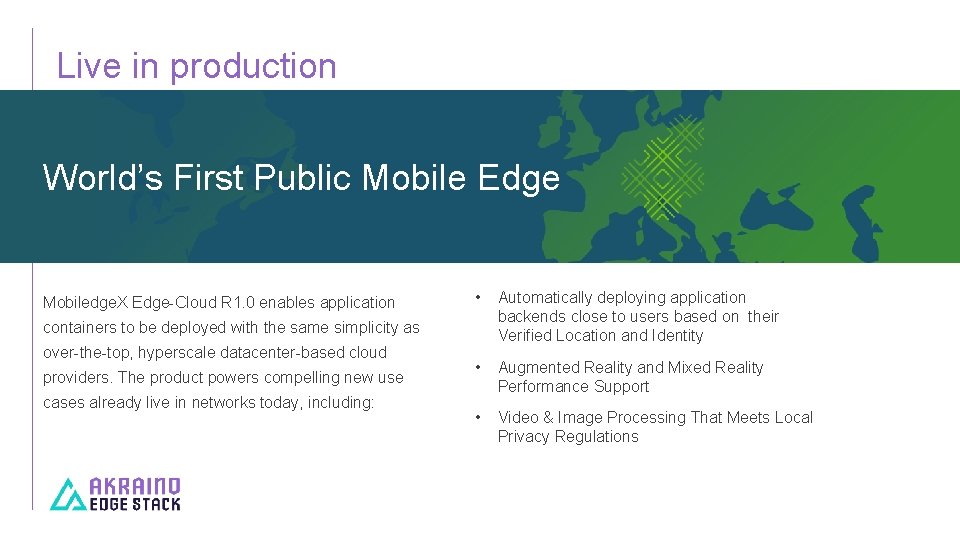 Edge use cases June 17 2019 Mobiledge X